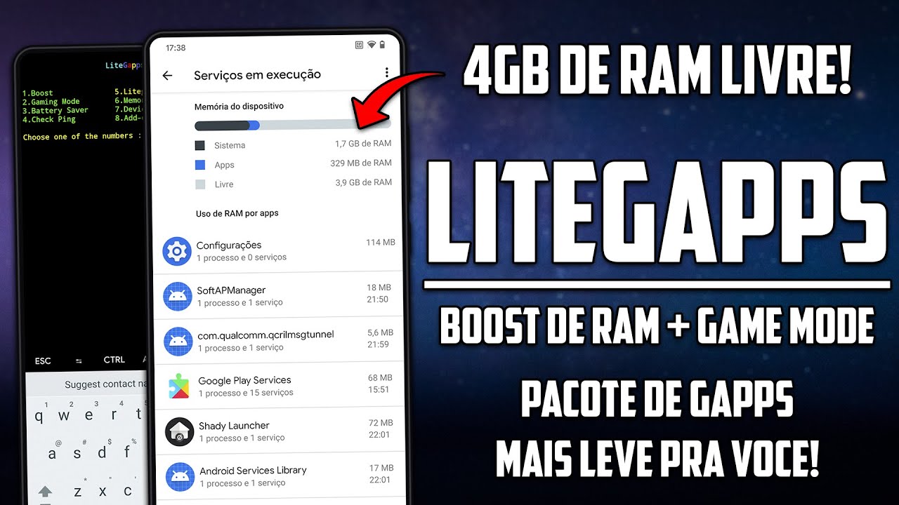 Libere MUITA RAM e ative o GAME MODE com o LITEGAPPS | LiteGapps: o ...