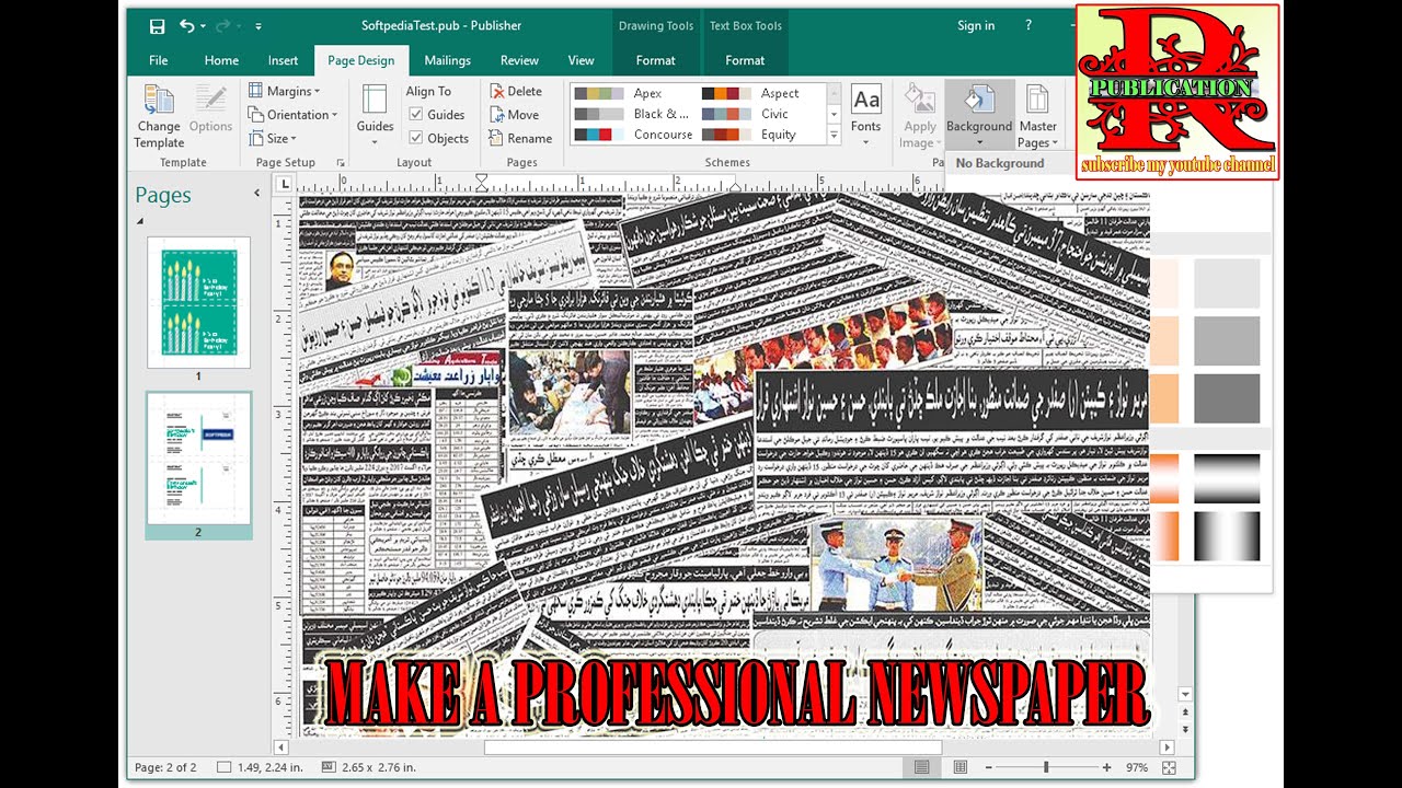 How to make Newspaper Design in publisher | Ms word | Design idea - YouTube