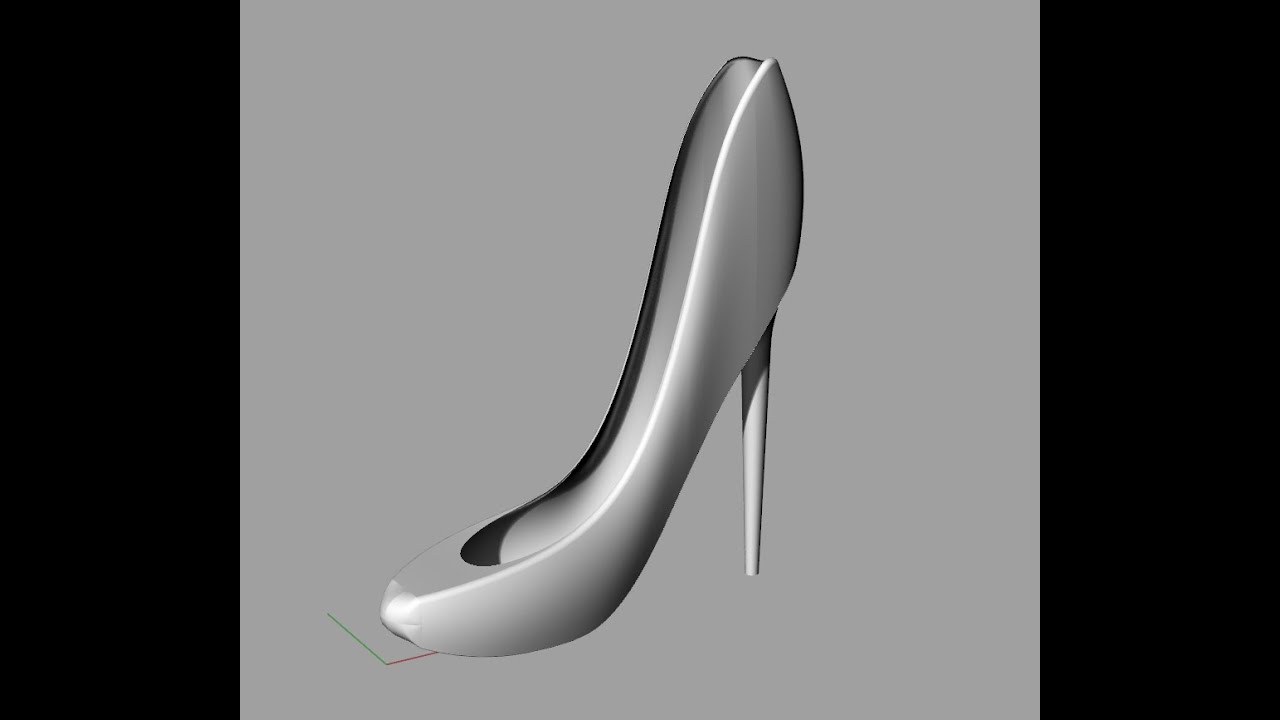 Rhino 3d - Quick High Heel Model - YouTube