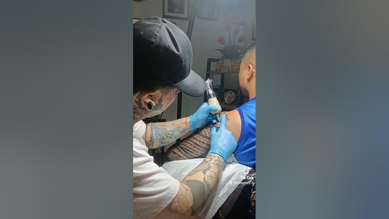 25 hrs TATTOO Full sleeve project #mewotv #cavitetattooartist # ...