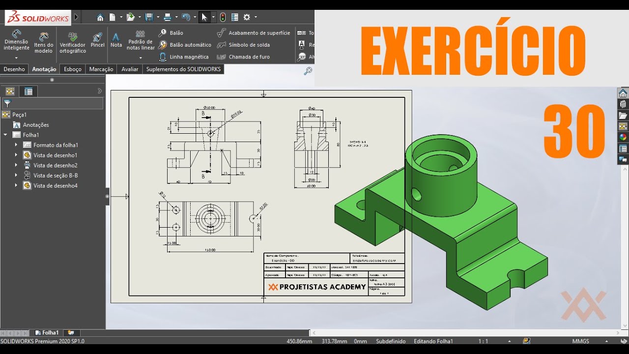 SOLIDWORKS EXERCÍCIO PRÁTICO #30 - YouTube
