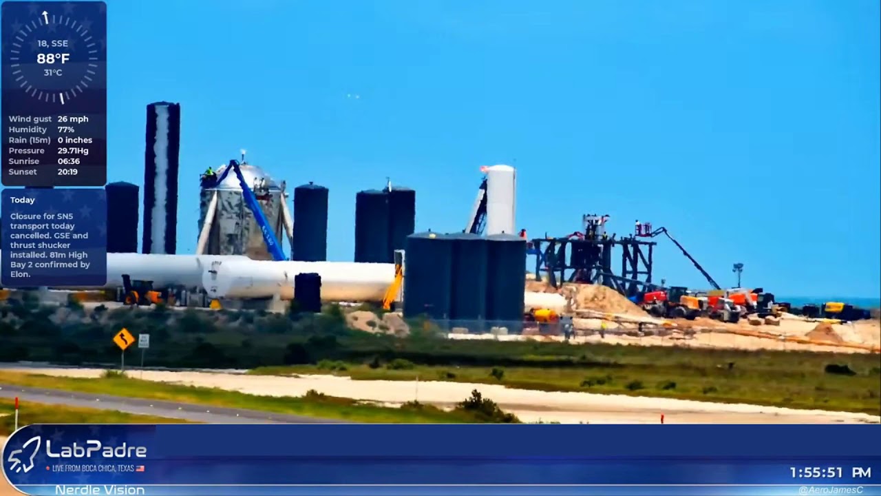 SpaceX Starship assembly 24h timelapse 2020-06-08 - YouTube
