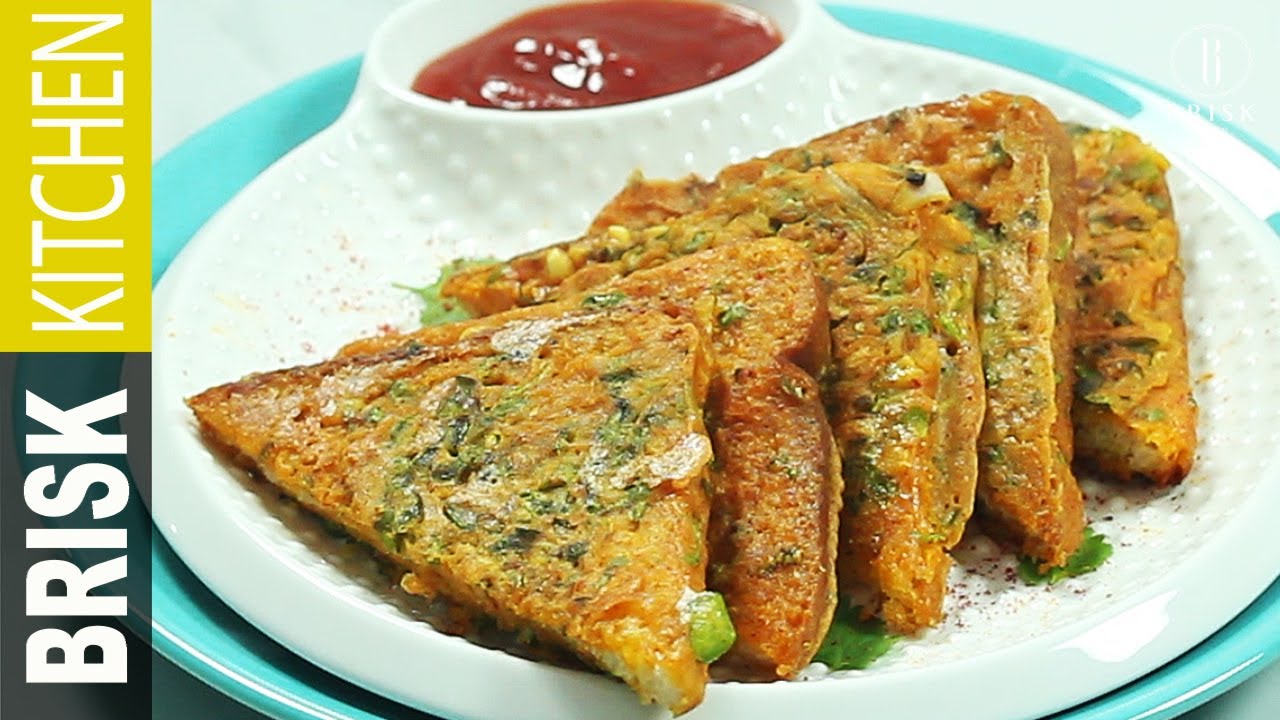Besan Bread Toast Recipe I Brisk Kitchen - YouTube
