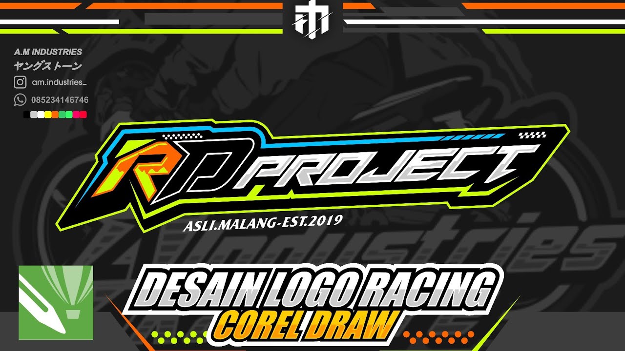 Desain Logo Racing Part 18 - Corel Draw - YouTube