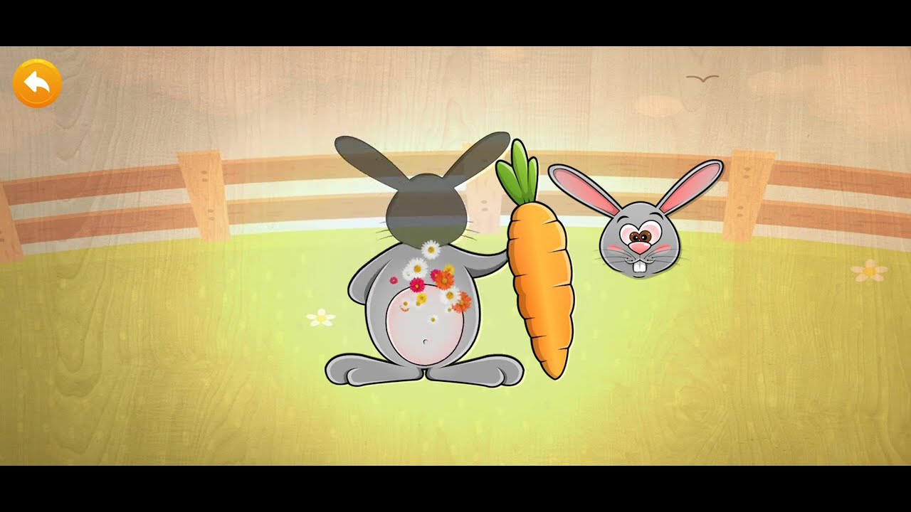 🐰 Rabbit Puzzle with Spoken Name and Animal Sound - Toddler Puzzles ...