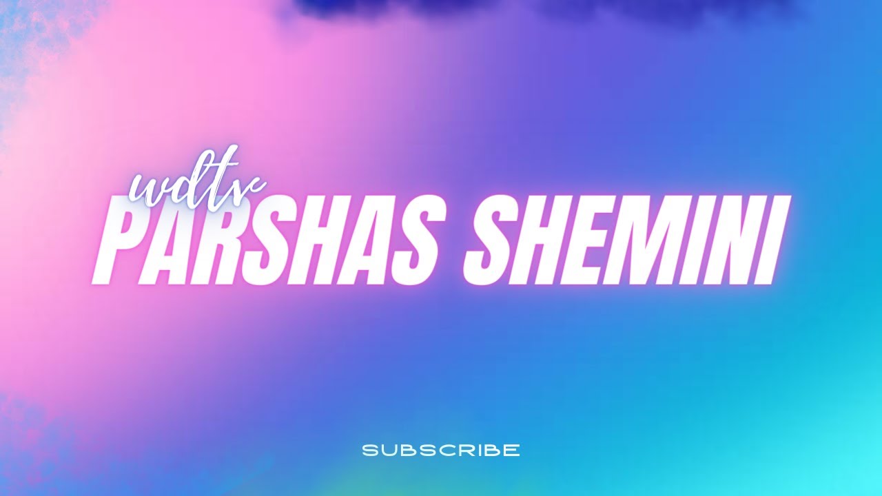Weekly Dvar Torah Videos Parshas Shemini WDTV - YouTube