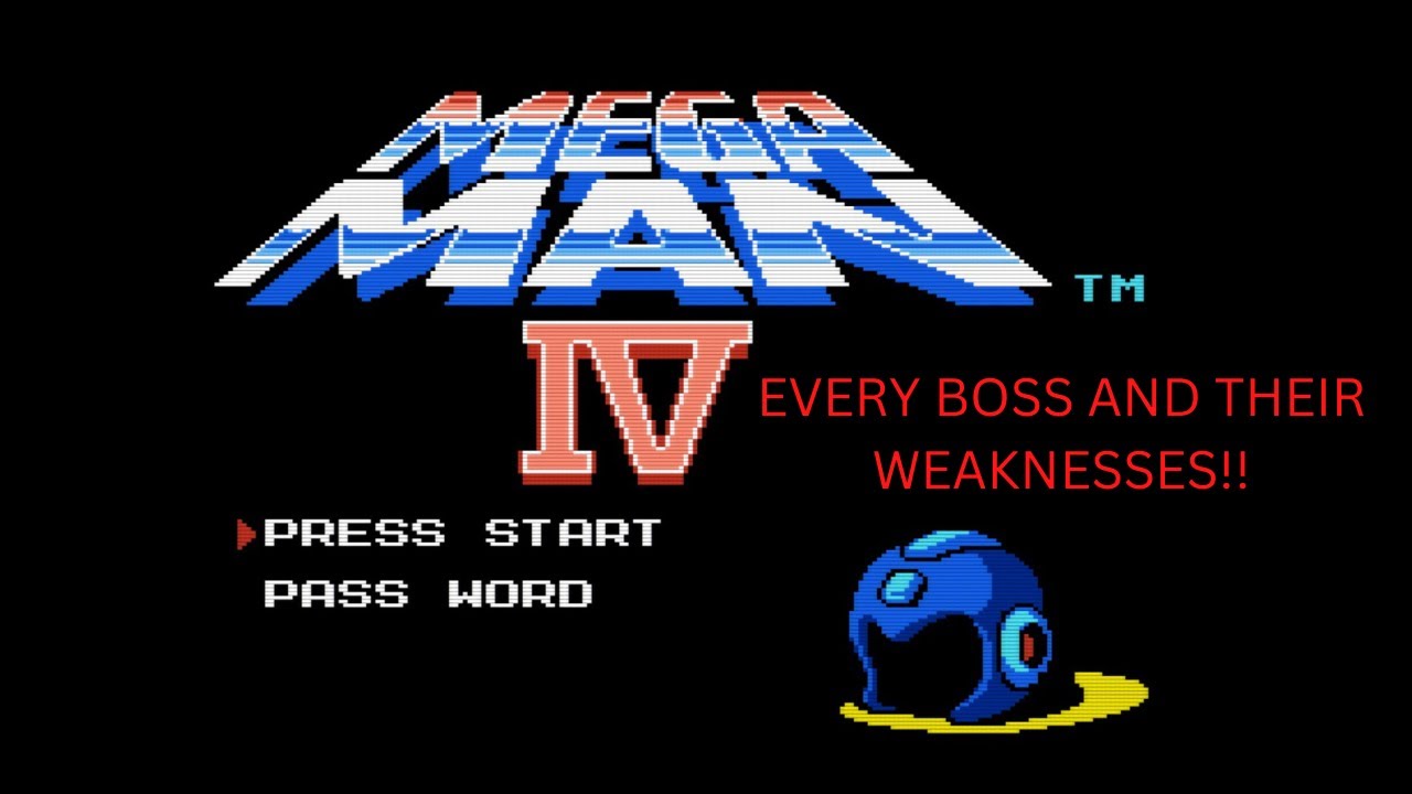 MEGA MAN 4 EVERY BOSS AND THEIR WEAKNESSES! - YouTube