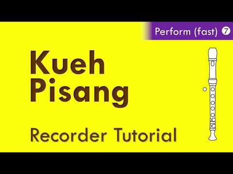 Kueh Pisang (Hot Cross Buns) 7 Perform Fast (Recorder Tutorial)