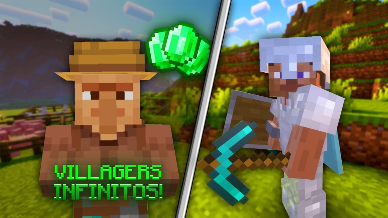 Como CONSTRUIR uma FARM de VILLAGER FÁCIL no Minecraft Java e bedrock ...