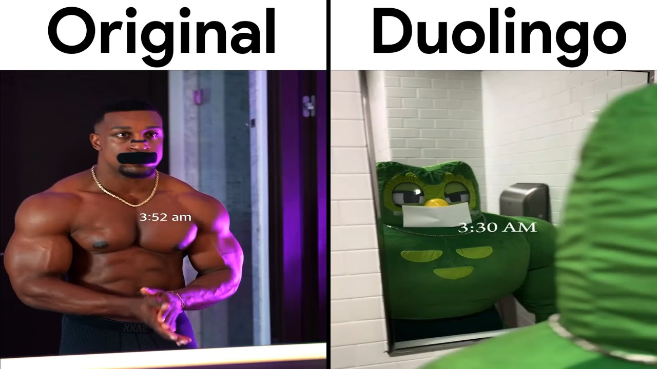 Ashton Hall Morning Routine Original VS Duolingo - YouTube