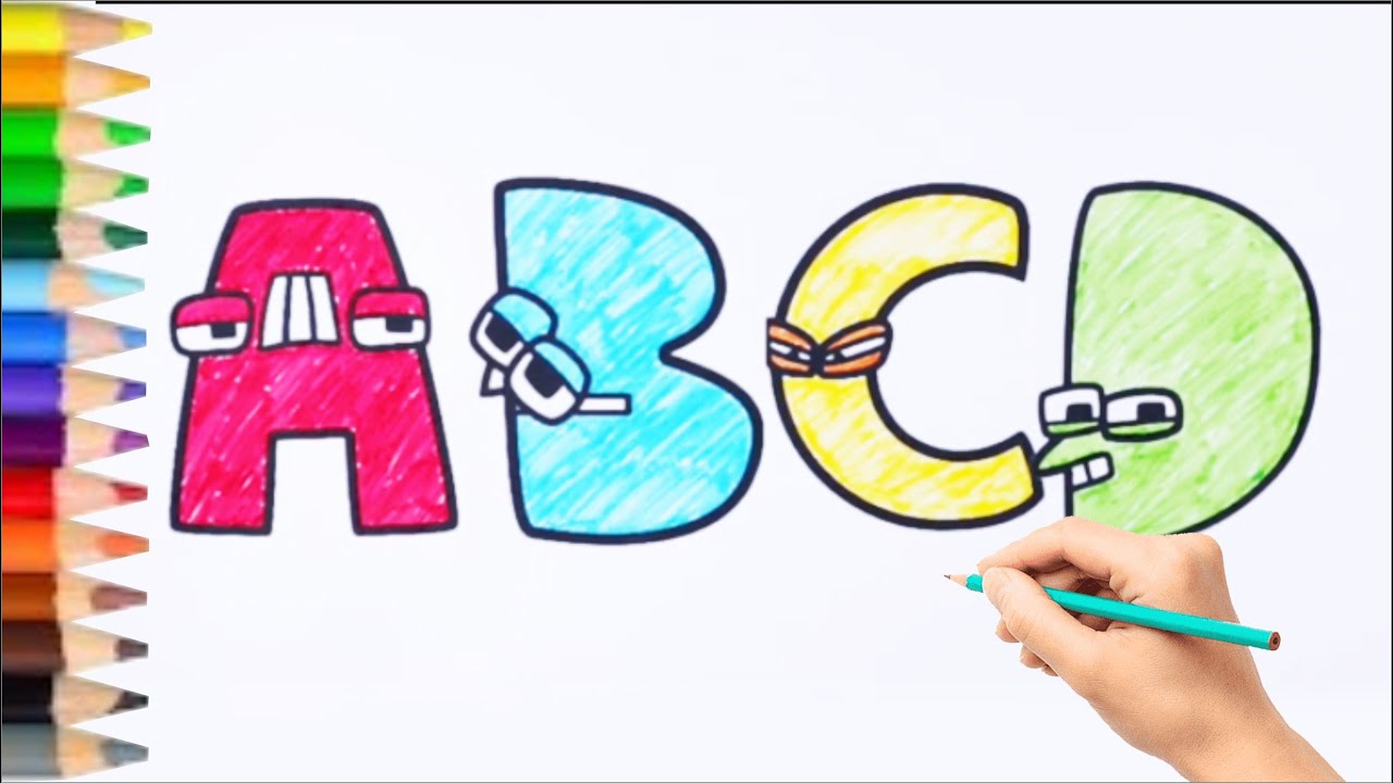 Mewarnai ABCD Alfabet Lore | Coloring ABCD Alphabet Lore - YouTube