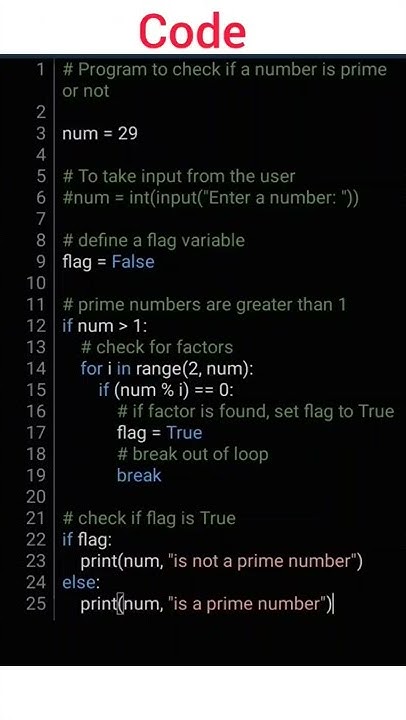 Check Prime Number Or Not Using Python Pythonprogramming Shorts Viralshorts Python