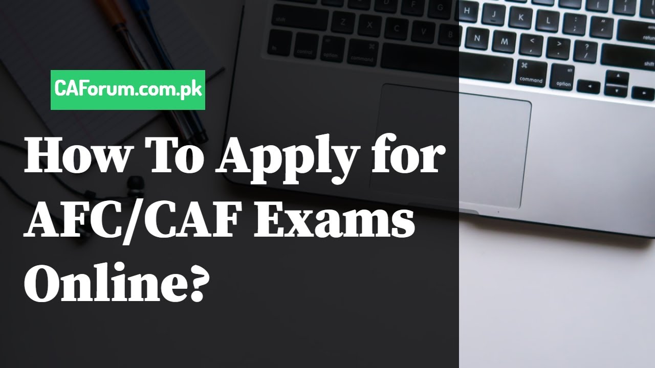 How to apply for AFC & CAF exams online? - YouTube