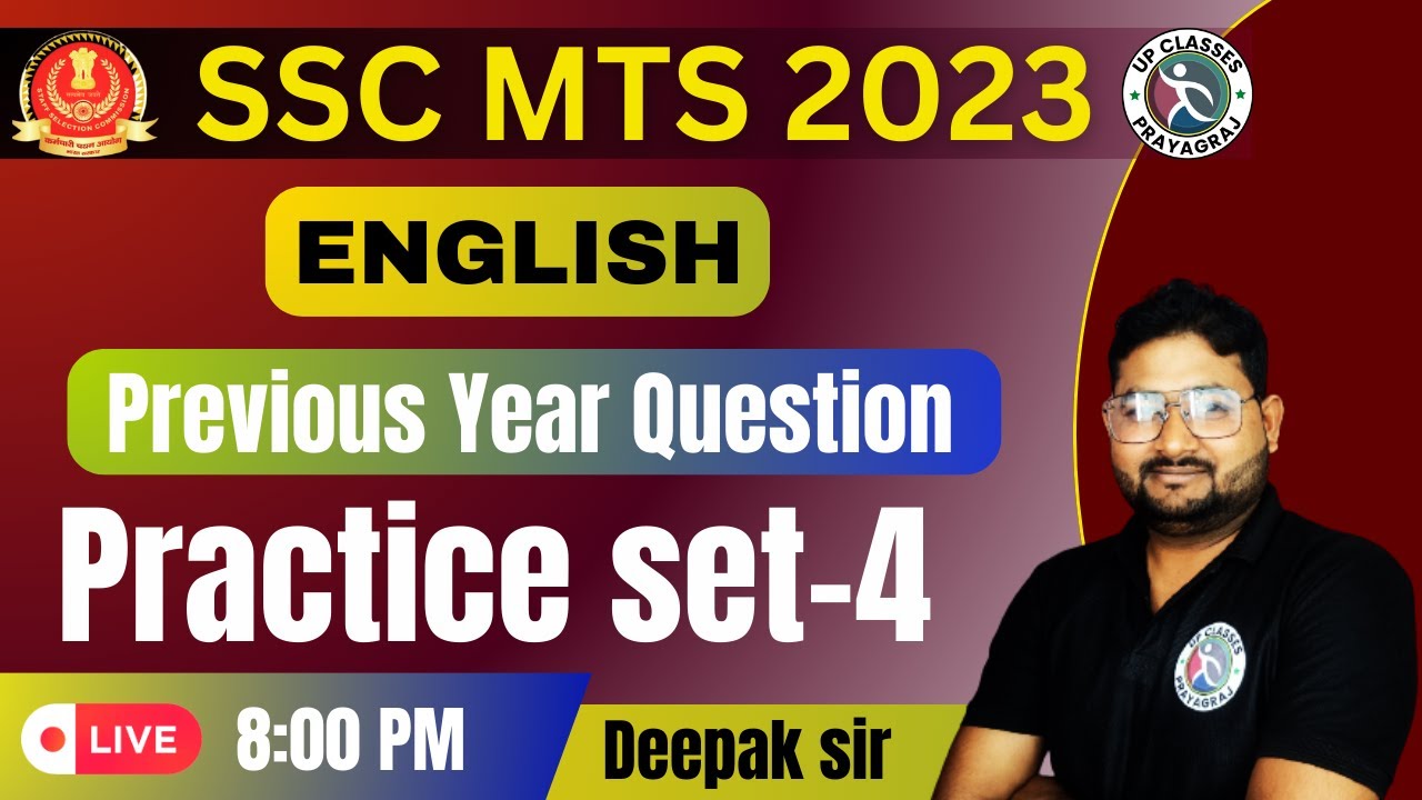 SSC MTS 2023 | SSC MTS ENGLISH Practice Set | ENGLISH For SSC MTS | SSC ...