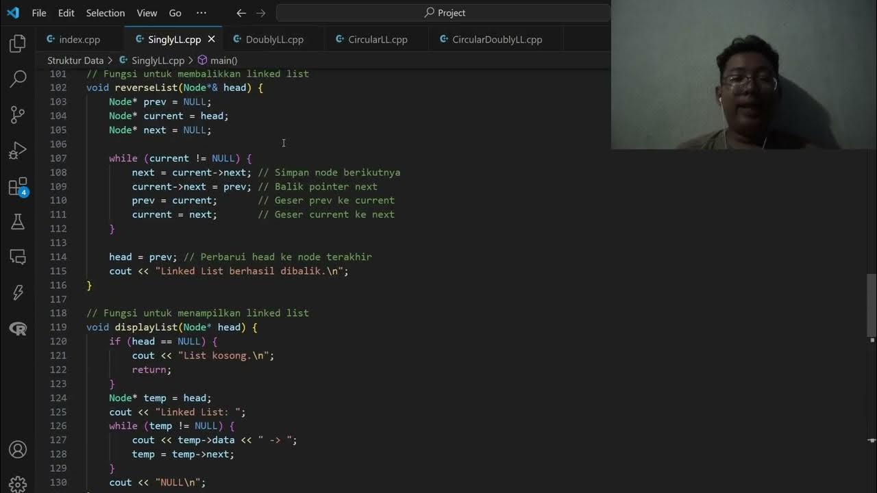 TUGAS PERTEMUAN 2 STRUKTUR DATA | LINKED LIST - YouTube