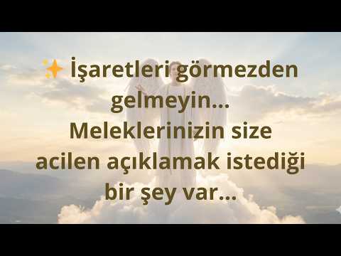 ✨ İşaretleri görmezden gelmeyin... Meleklerinizin size acilen açıklamak istediği bir şey var.