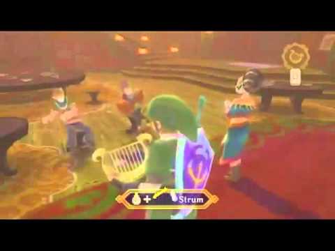 the legend of zelda Skyward Sword Tocando la Lira - YouTube