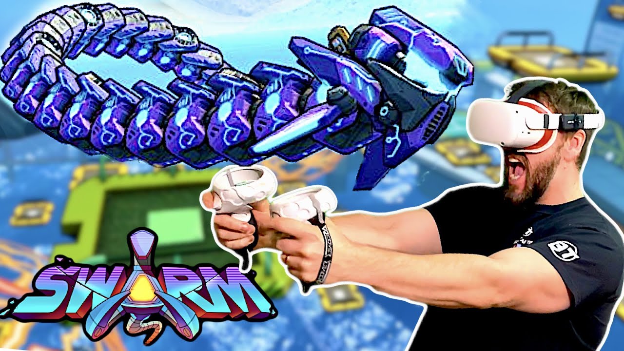 SWARM VR Gameplay on Oculus Quest 2 INTENSE VR ARCADE GRAPPLER! - YouTube