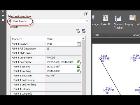 Using Civil 3D to Inverse Between two Points - YouTube