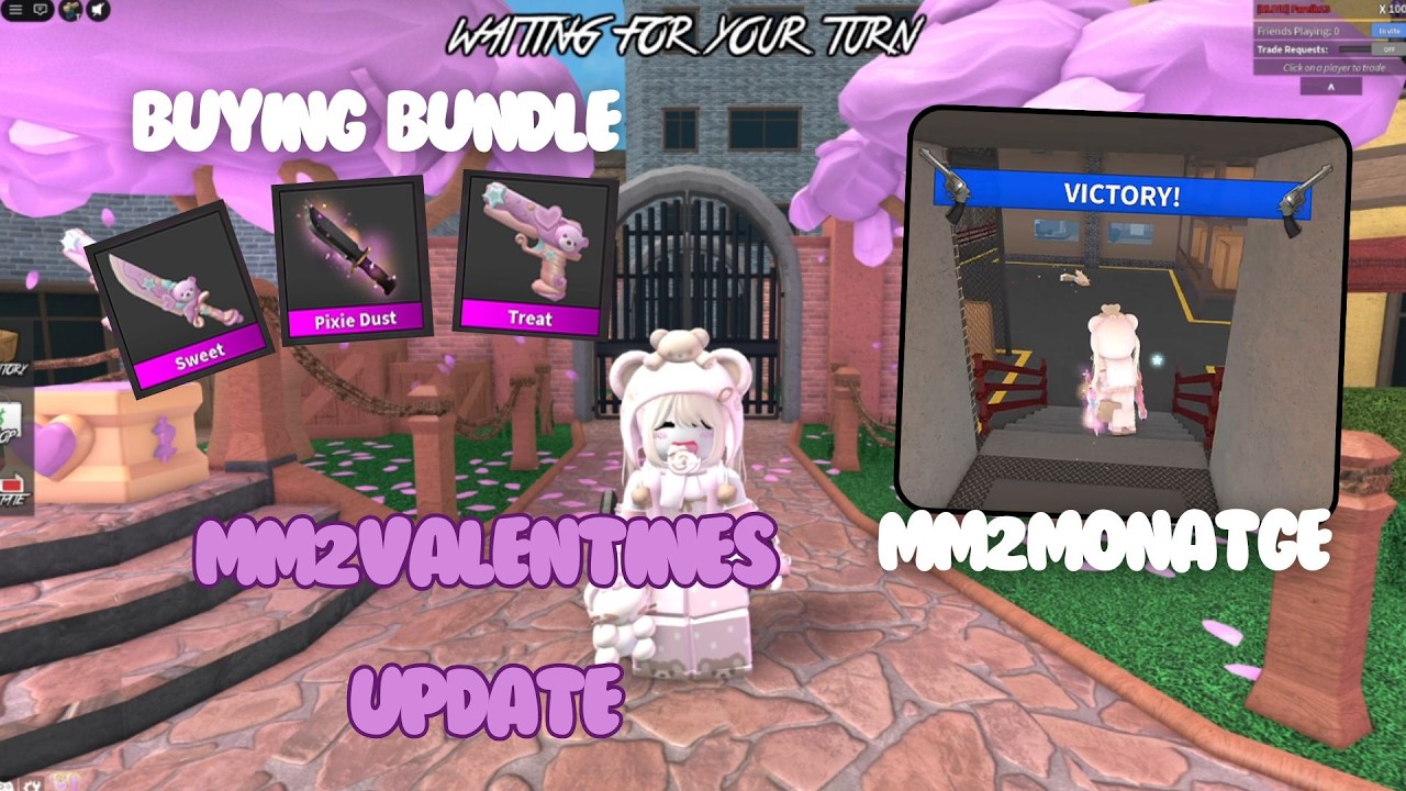 MM2 Valentine's Update, Buying the new Bundle🌸 + keyboard ASMR Montage🎀 ...