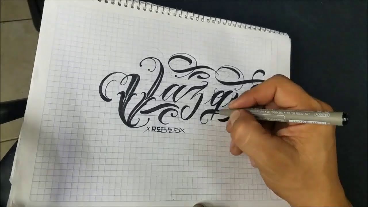 letras para tatuar vazquez/letras tumbadas /chicano lettering/name ...