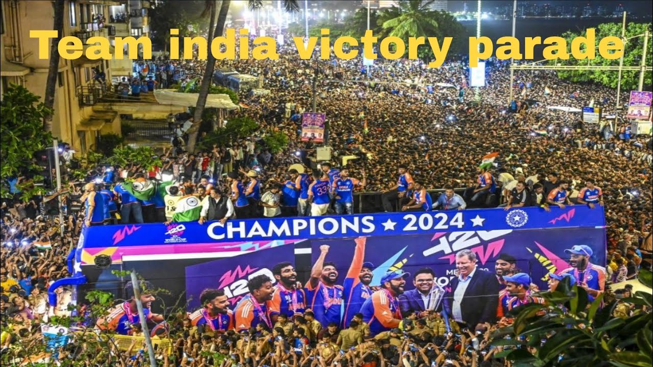 Team india victory parade mumbai t20 world cup champions | Wankhede ...