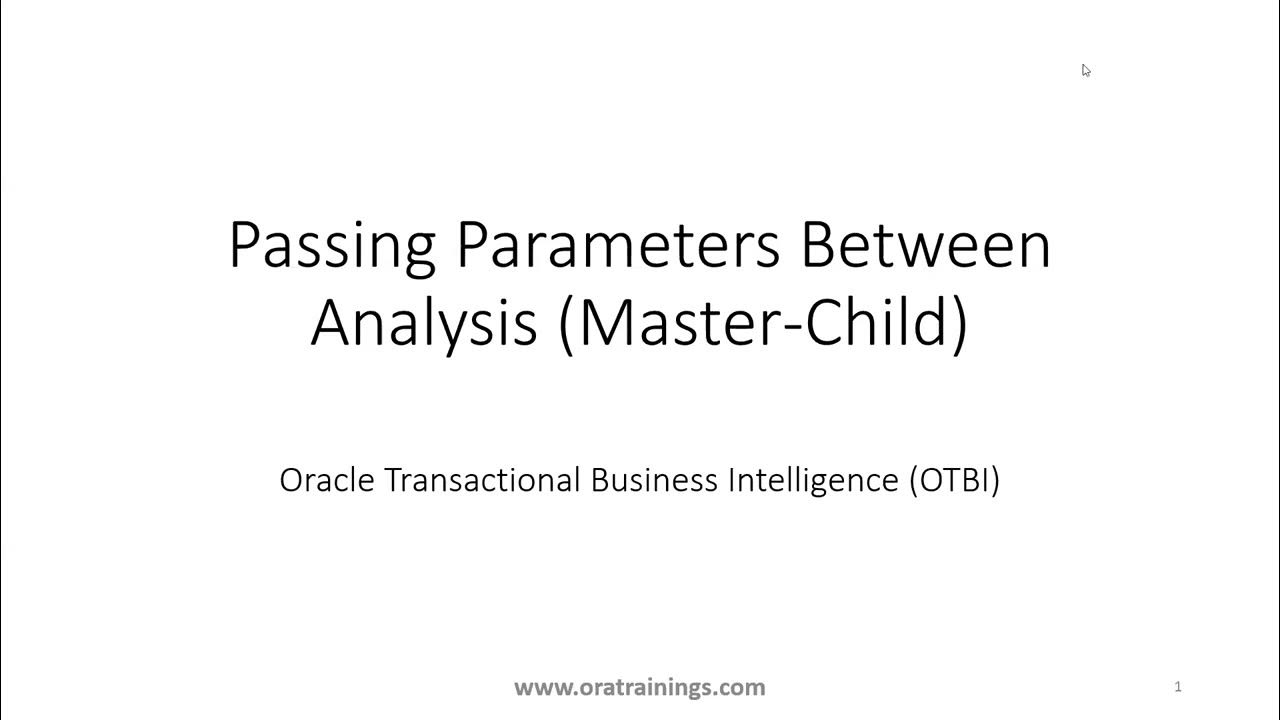 Master Child Analysis in OTBI - How to pass parameter between two ...