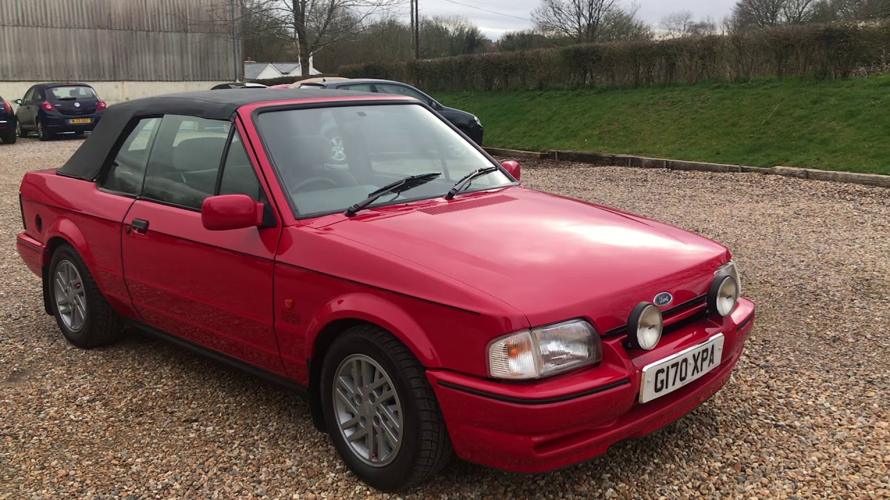 Ford Escort MK4 XR3i Cabriolet - Bradley James Classics - YouTube