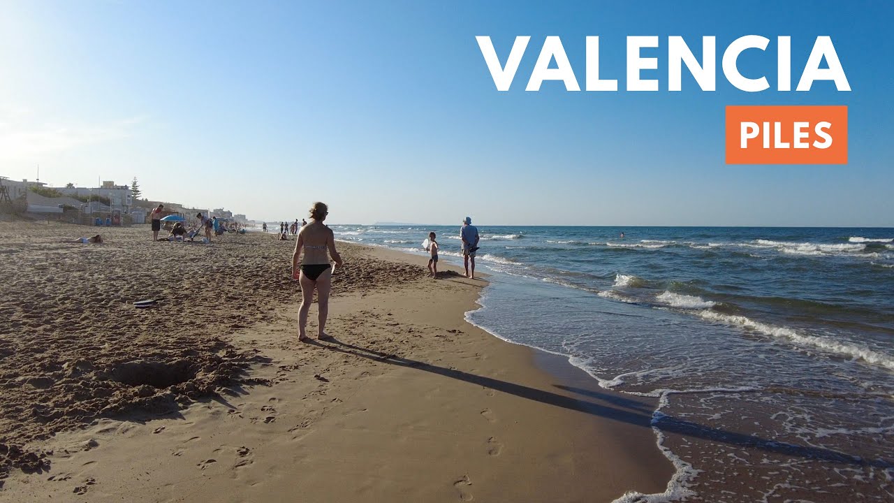 Valencia Beach Walk 2023 - Piles Beach / SPAIN - YouTube