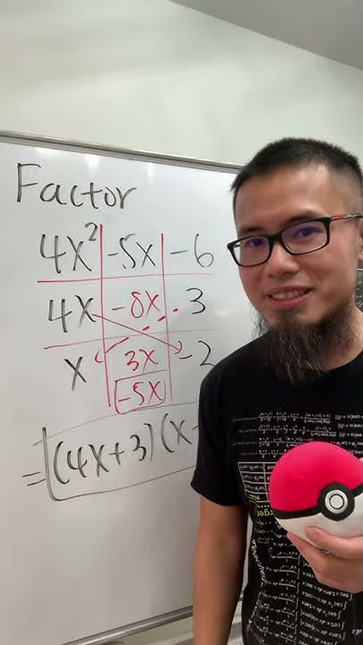 Factoring a Trinomial with the Tic Tac Toe method | bprp fast - YouTube