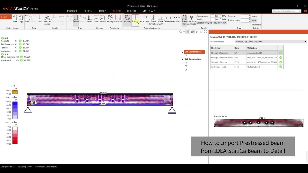 How to Import Prestressed Beam from IDEA StatiCa Beam to Detail - YouTube