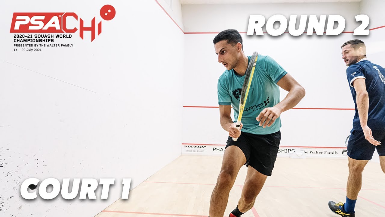 Live Squash - PSA World Championships 20/21 - Rd 2 - Court 1 - YouTube