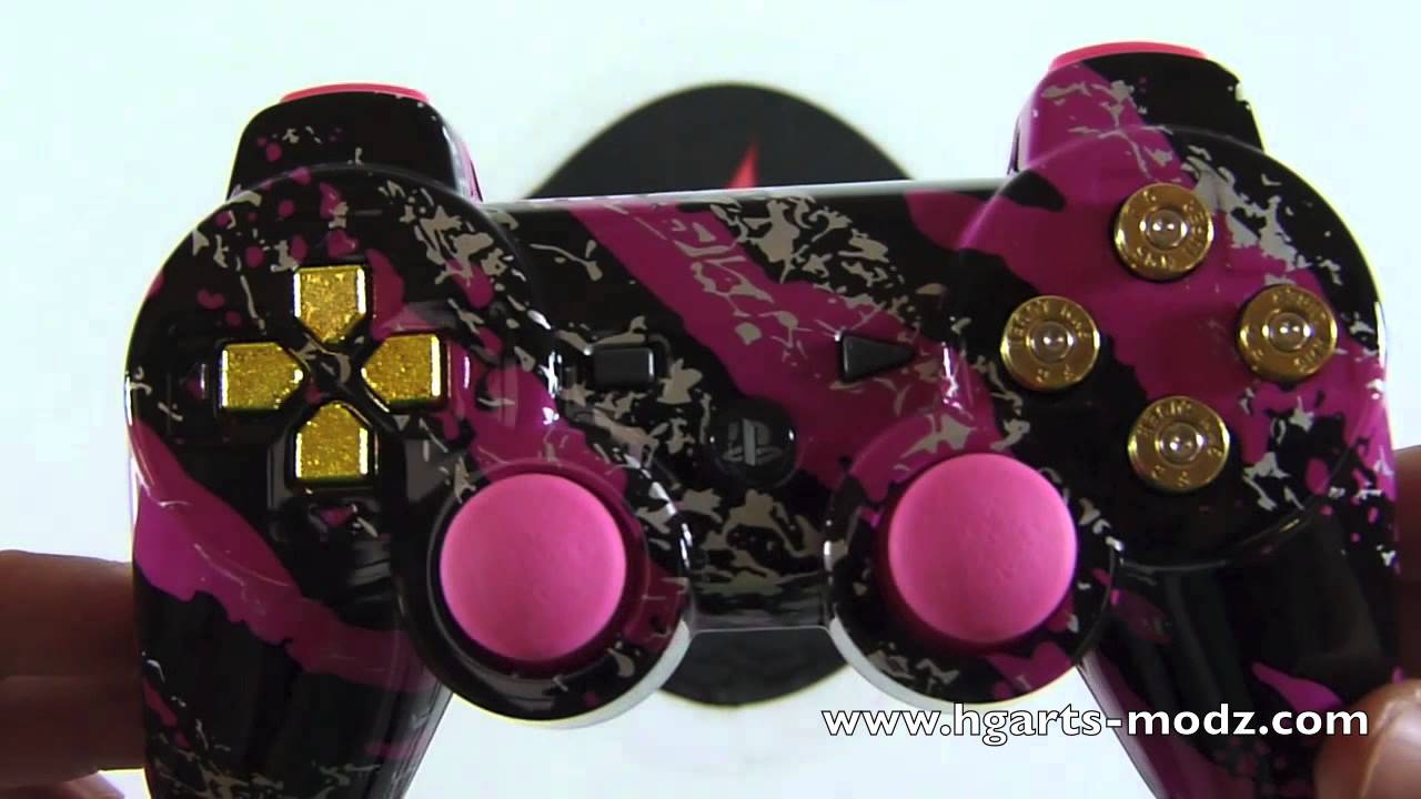 PURPLE SPLATTER PS3 - CUSTOM DESIGNS - PS3 Controllers | HG Arts Modz ...