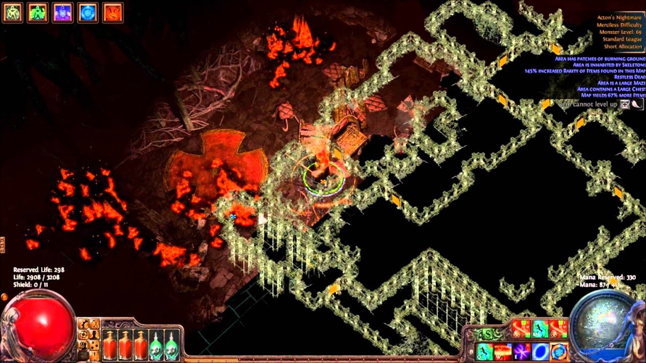 Path of Exile Overgrown Shrine Unique Map - YouTube