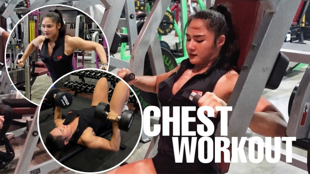 CHEST WORKOUT - วันฝึกกล้ามเนื้ออกของสมายด์ | SMILE.PANJAPA - YouTube