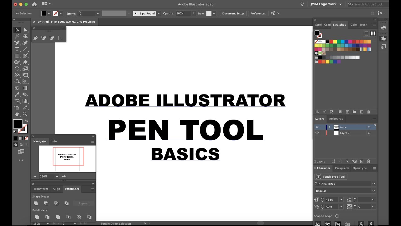Adobe Illustrator Pen Tool Basics Youtube