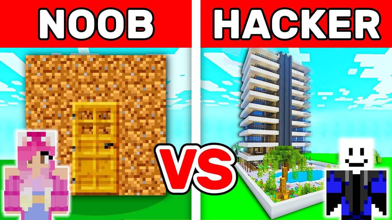 NOOB vs HACKER: I CHEATED in a Build Challenge | Minecraft - YouTube