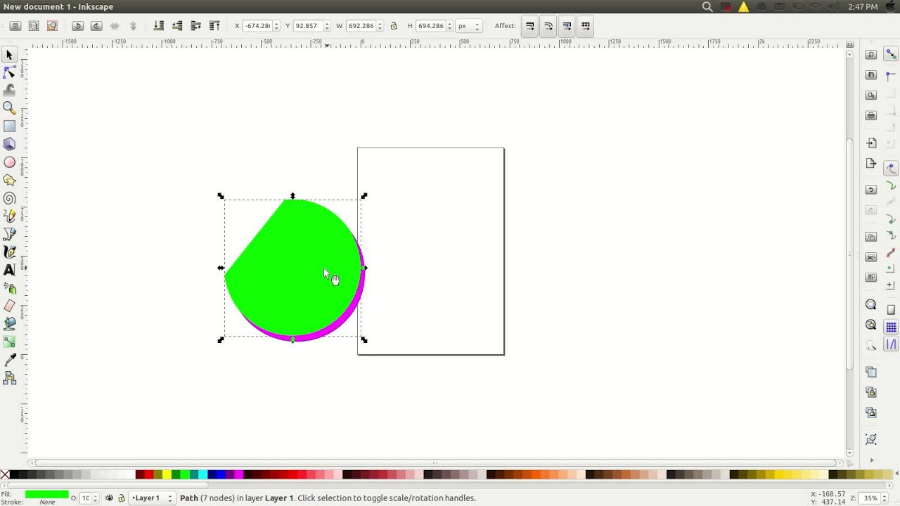 inkscape sticker w/ folded dog ear tutorial BTE - YouTube