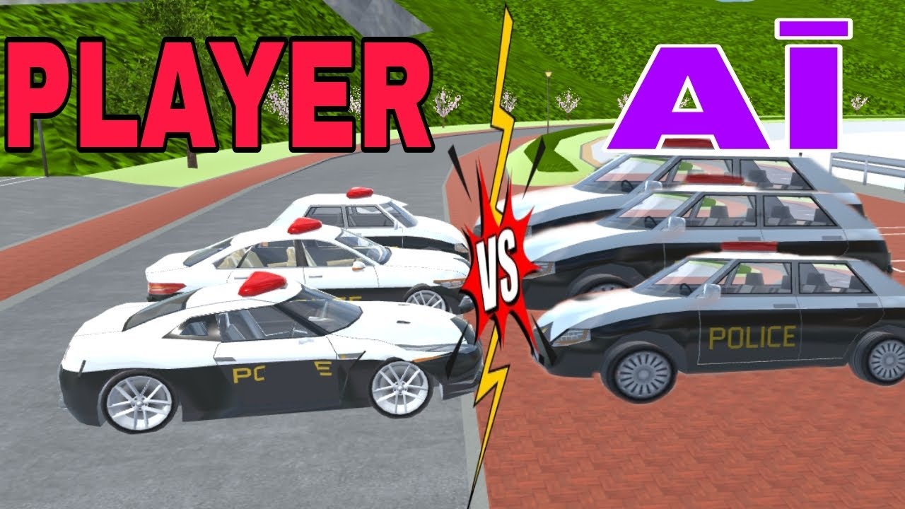 PLAYER VS AI POLICE CAR || SAKURA SCHOOL SIMULATOR #ai #player # ...