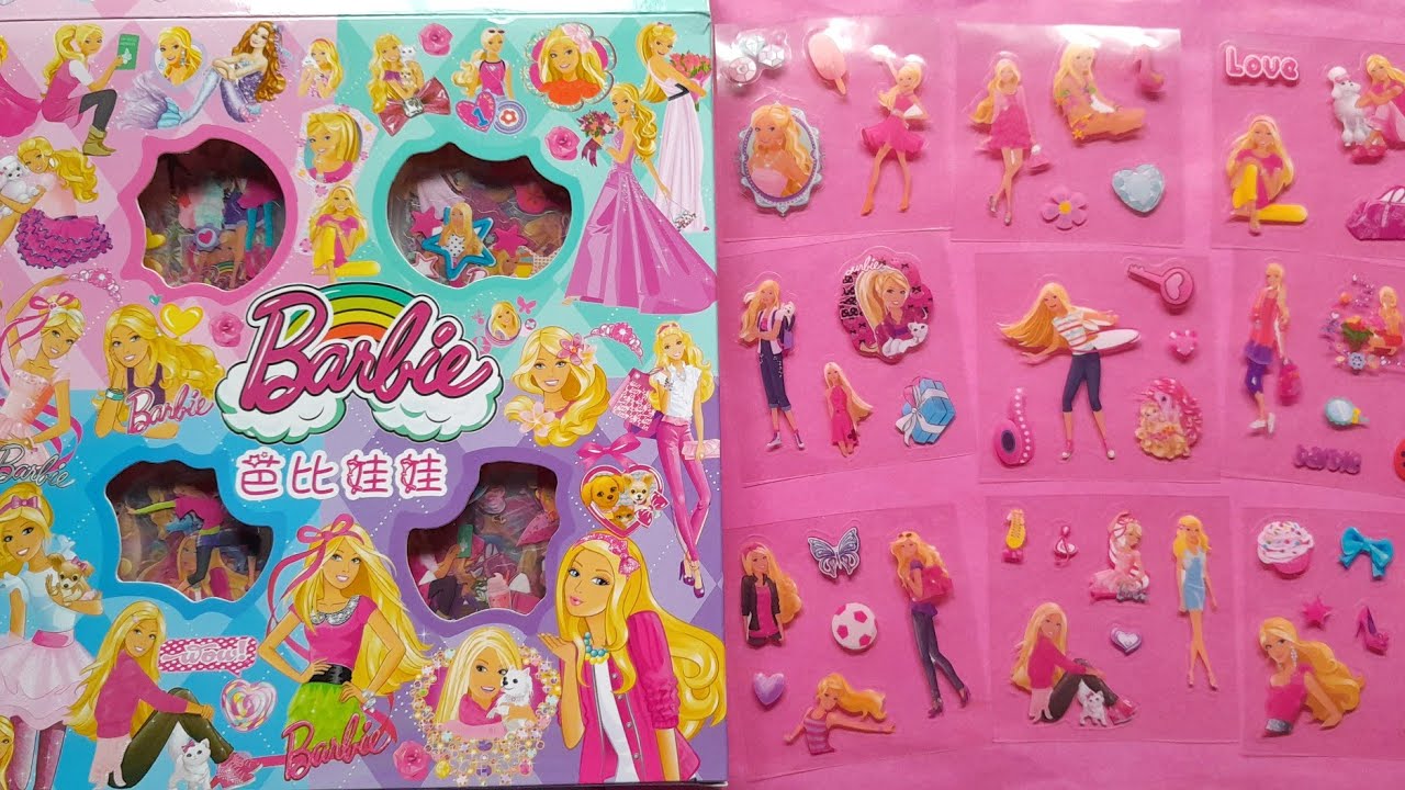 UNBOXING STICKER BARBIE - YouTube