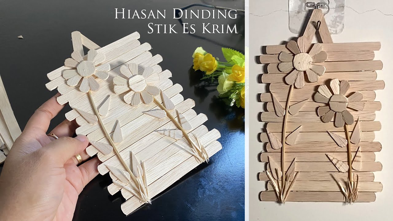 Mudah Banget! Membuat Kerajinan Hiasan Dinding dari Stik Es Krim Simple ...