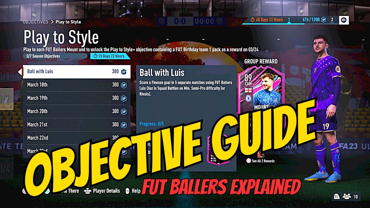 HOW TO COMPLETE PLAY TO STYLE OBJECTIVES FAST (FUT BALLERS EXPLAINED ...