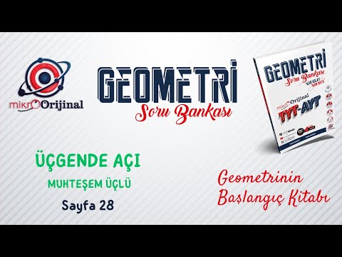 MUHTEŞEM ÜÇLÜ | Üçgende Açı | Mikro Orijinal Geometri Soru Bankası