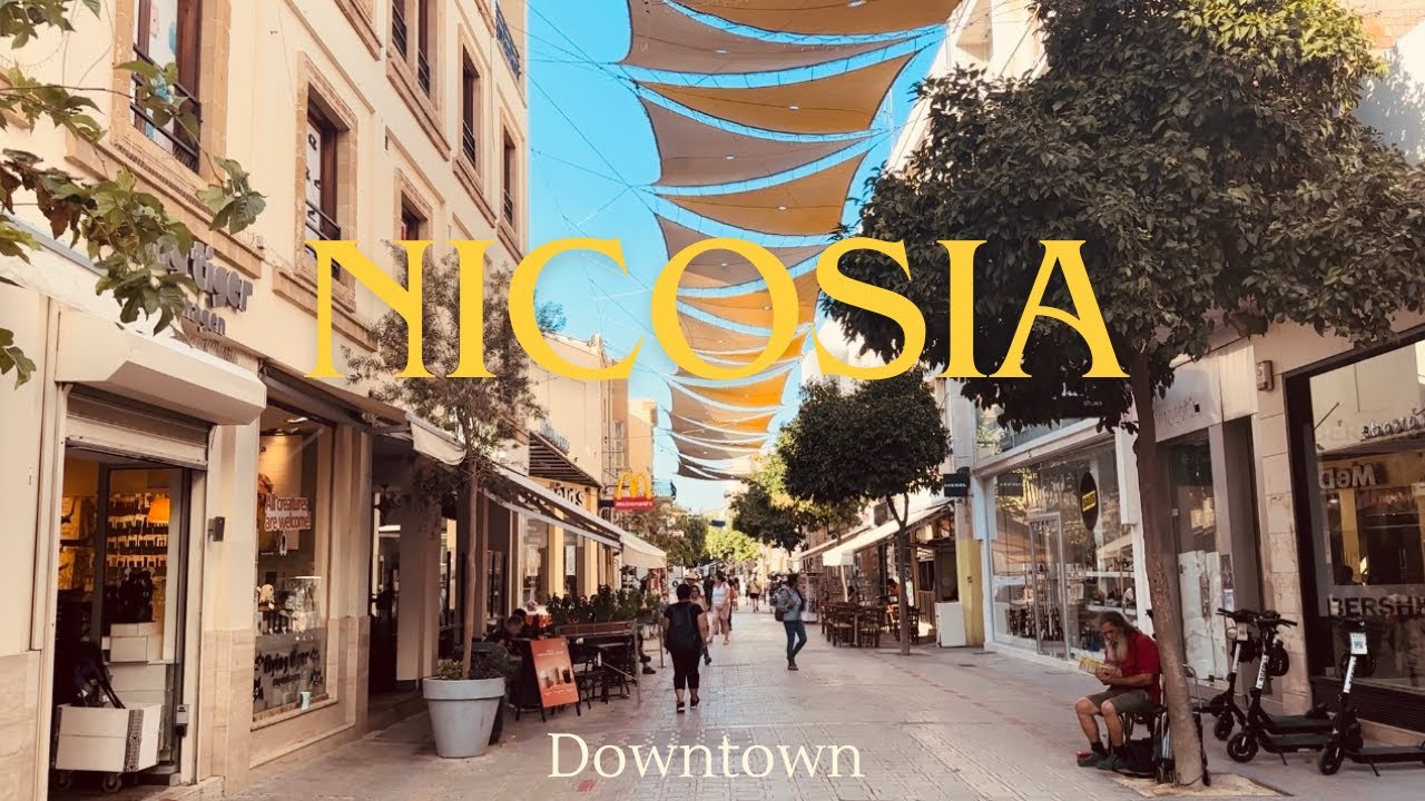 Greek Nicosia downtown walking tour 4K, summer afternoon #cyprus - YouTube