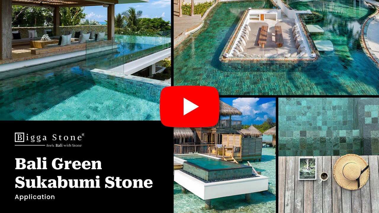 Green Sukabumi Stone Tiles (Green Bali Pool tiles) Pedra Hijau ...