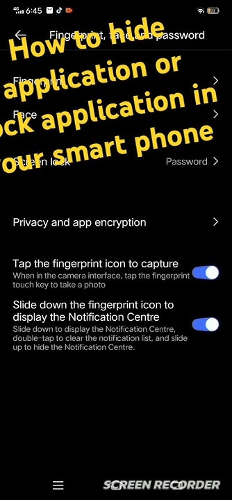 How to lock your apps or application in your smart phone easily explained - YouTube