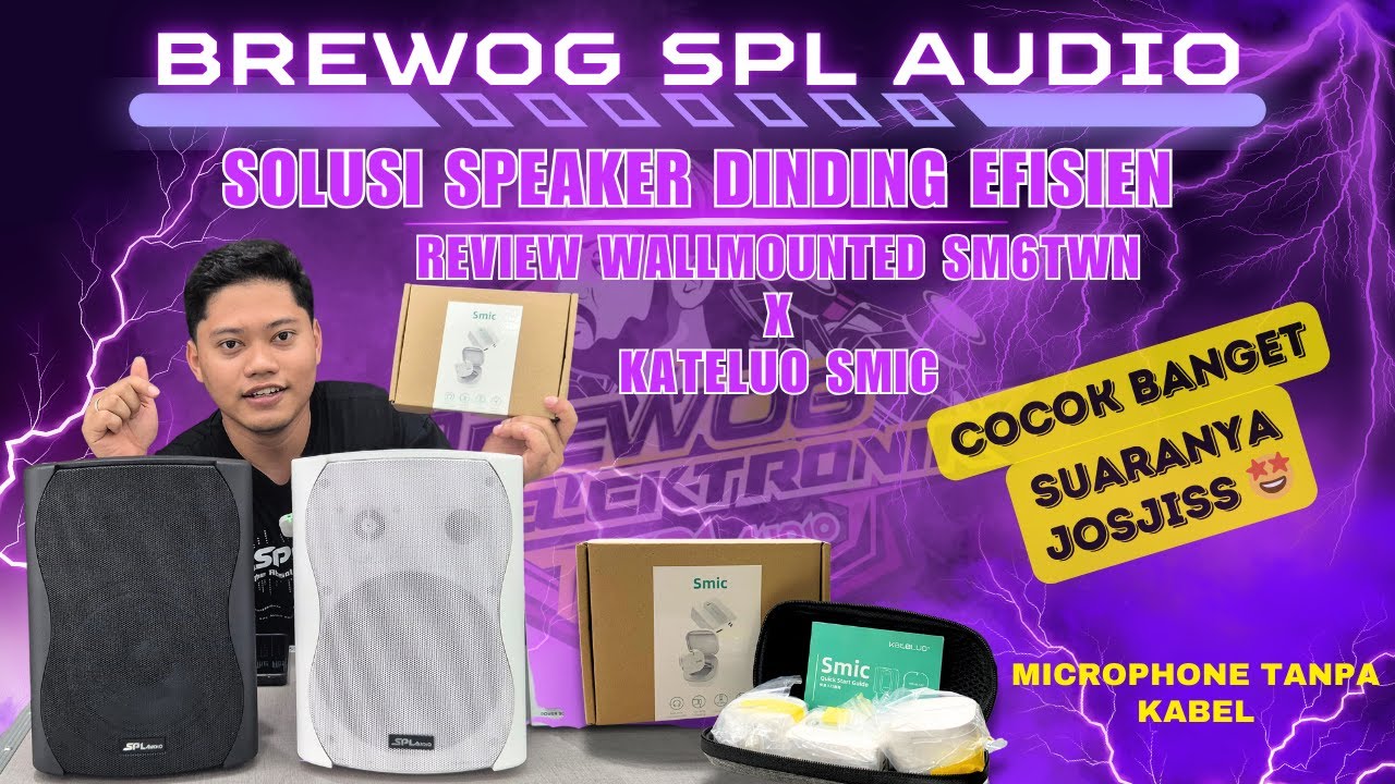 REVIEW SPEAKER DINDING SM6TWN PAKAI MIC WIRELESS KATELUO SMIC🤩 SUARANYA ...