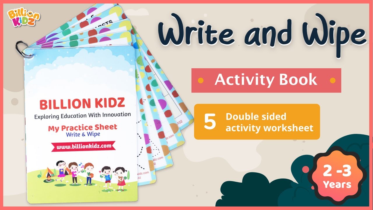 Write & Wipe Activity Book | Booklet Product | Billion Kidz - YouTube