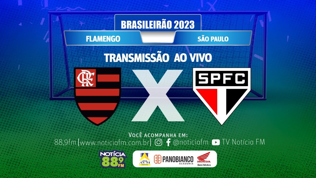 Flamengo X São Paulo 19ª Rodada Brasileirão 2023 Ao Vivo Youtube