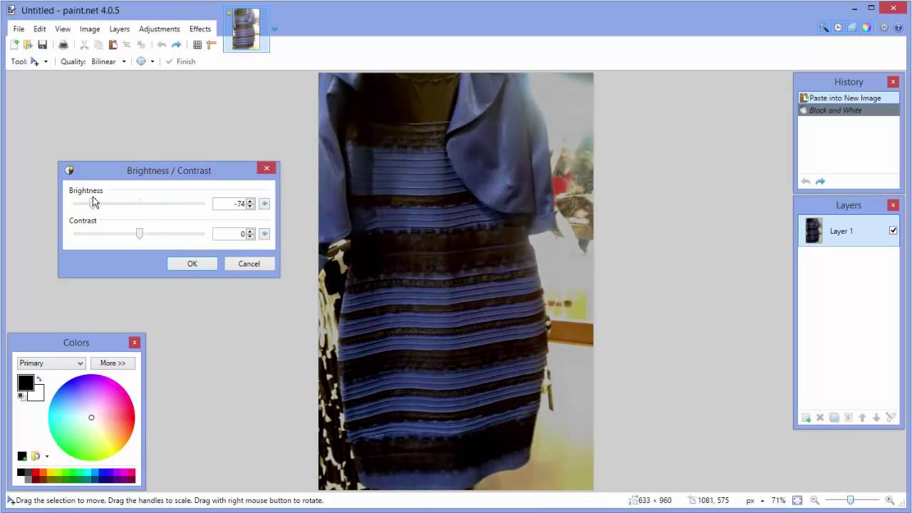 Dress optical illusion - YouTube